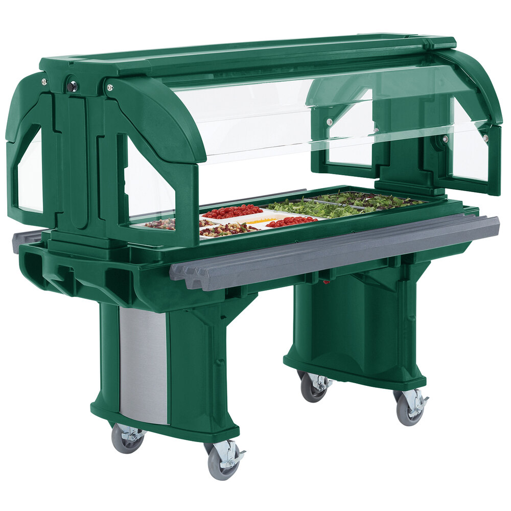 Cambro VBRLHD6519 Green 6' Versa Food / Salad Bar with Heavy Duty ...