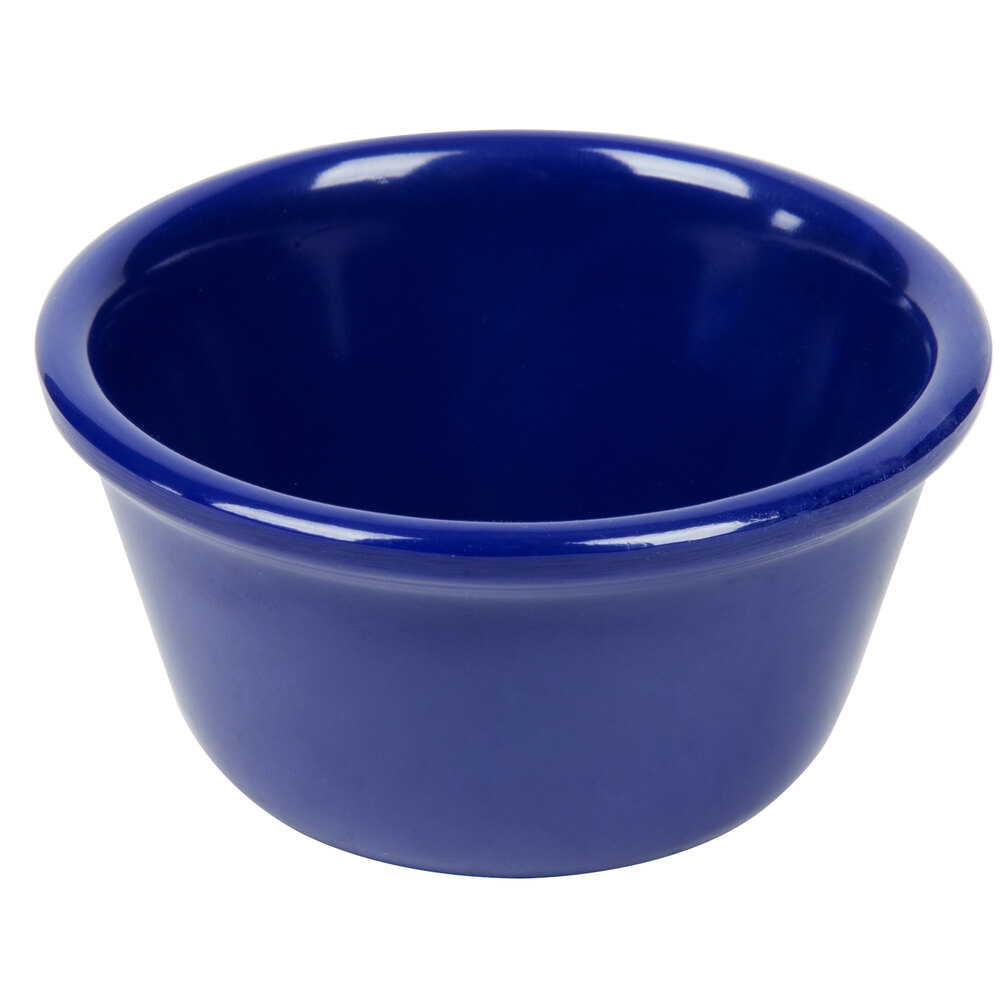 Thunder Group ML538CB1 4 oz. Navy Blue Smooth Melamine Ramekin - 12/Pack
