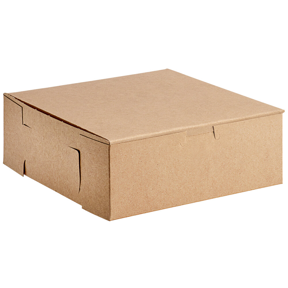 8" x 8" x 3" Kraft Pie / Bakery Box - 10/Pack