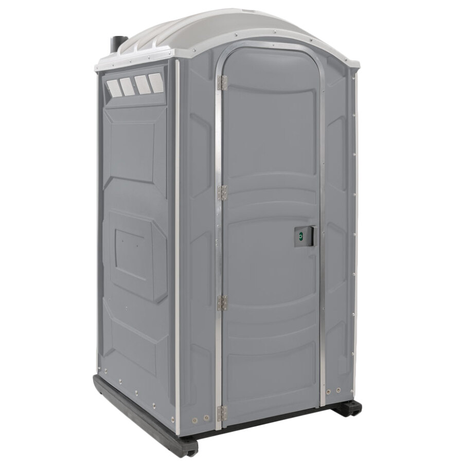 PolyJohn PJN3-1005 Pewter Portable Restroom with Translucent Top ...
