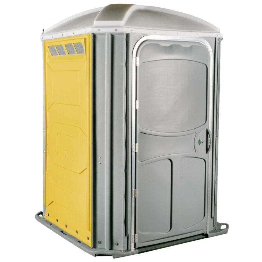 PolyJohn PH03-1009 Comfort XL Yellow Wheelchair Accessible Portable ...