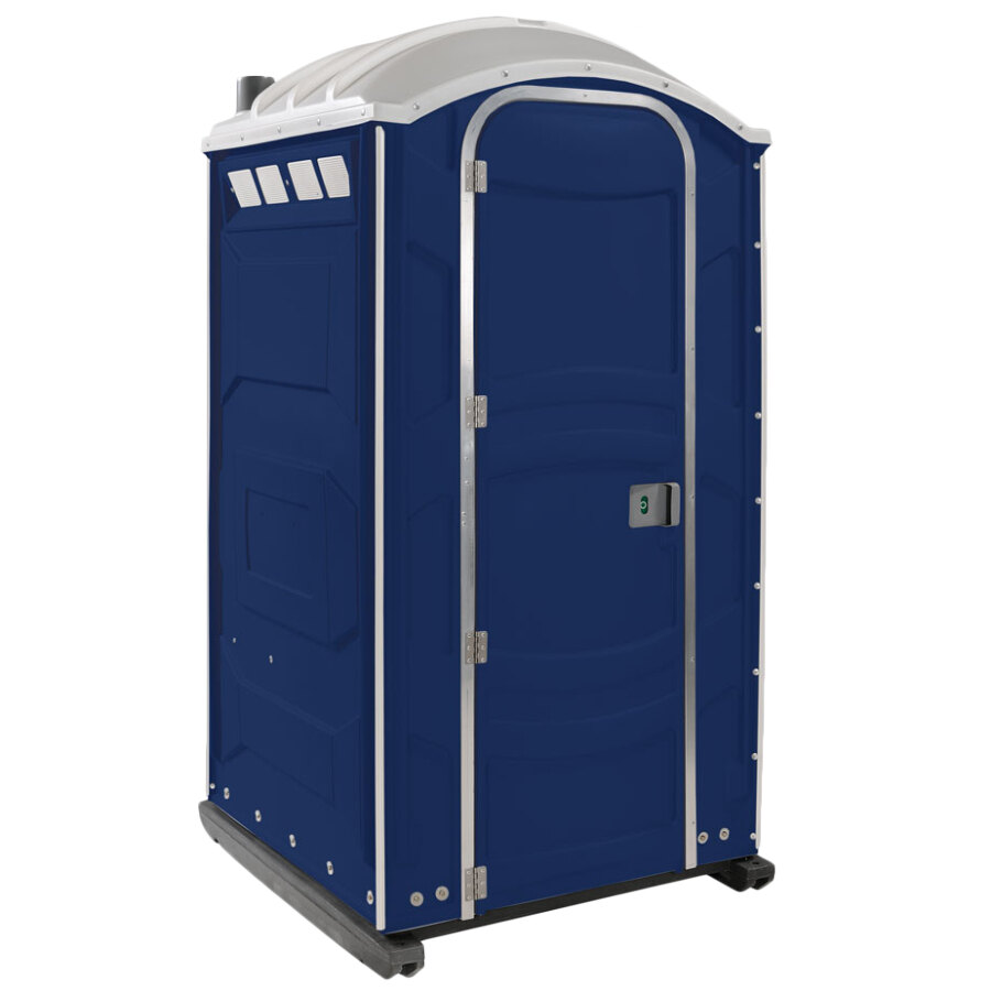 PolyJohn PJN3-1016 Dark Blue Portable Restroom with Translucent Top ...