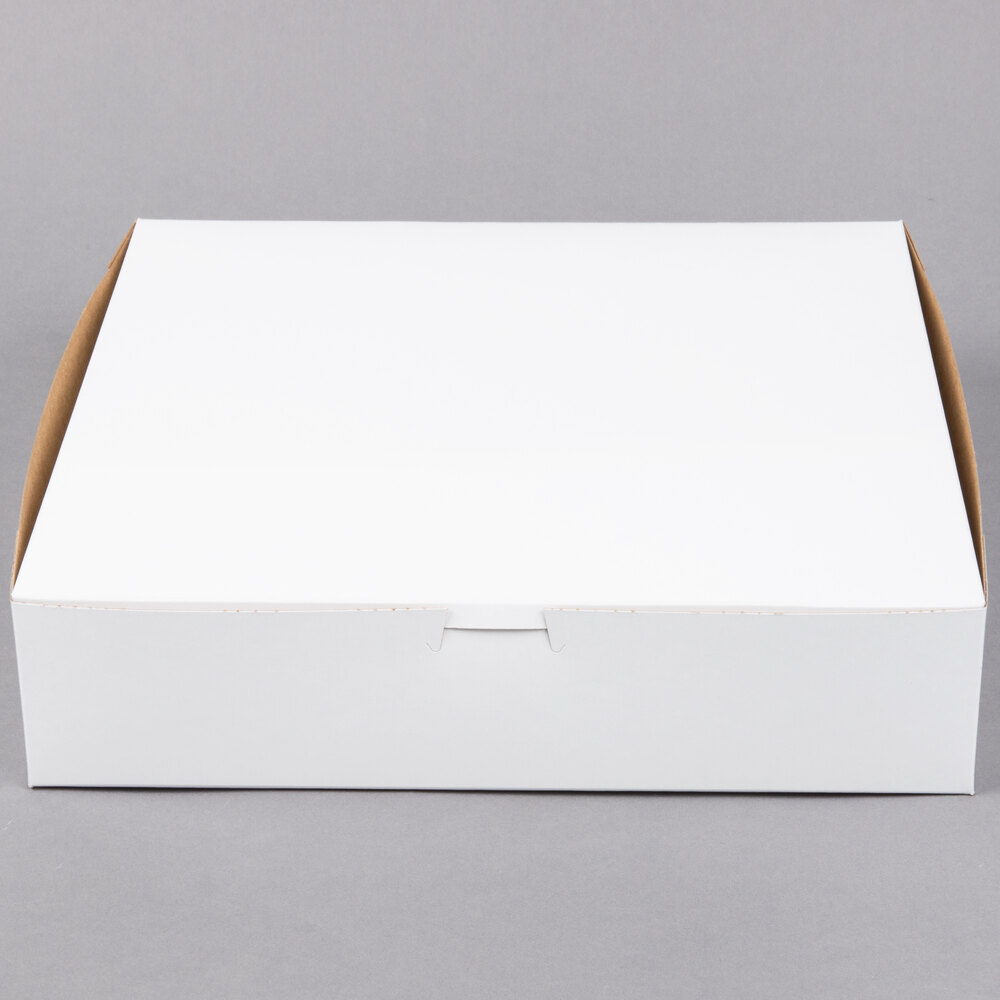 12" x 12" x 2 3/4" White Pie / Bakery Box - 10/Pack