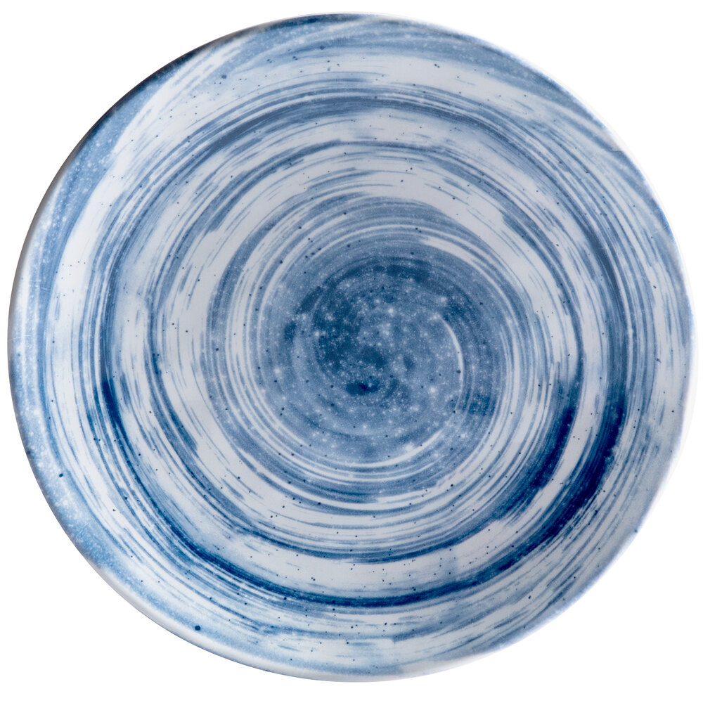 Elite Global Solutions D8125R Van Gogh Navy 8 1/2" Round Melamine Plate ...