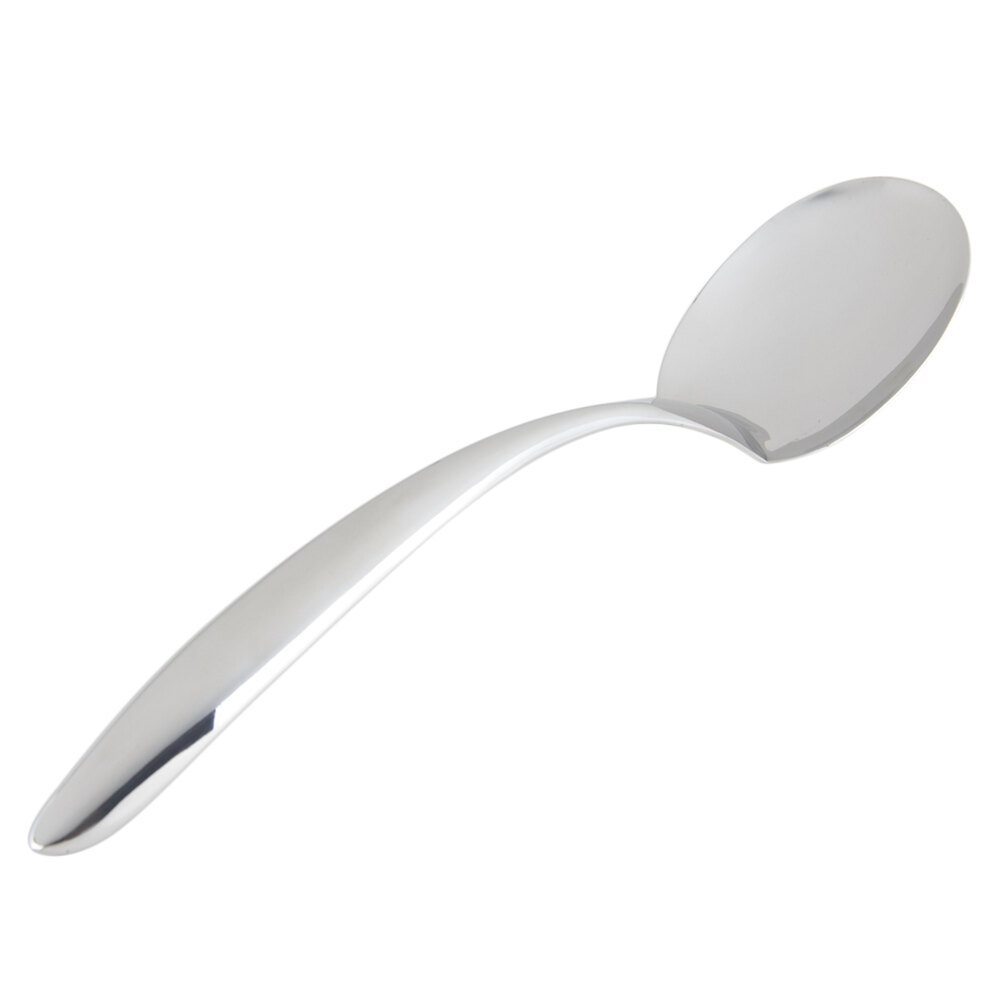 Bon Chef 9457 13 1/2" Stainless Steel Solid Serving Spoon with Hollow ...