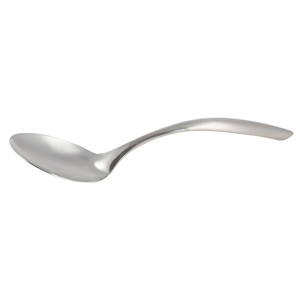 Bon Chef 9463BF 9 3/4" Brushed Stainless Steel Solid Serving Spoon with ...