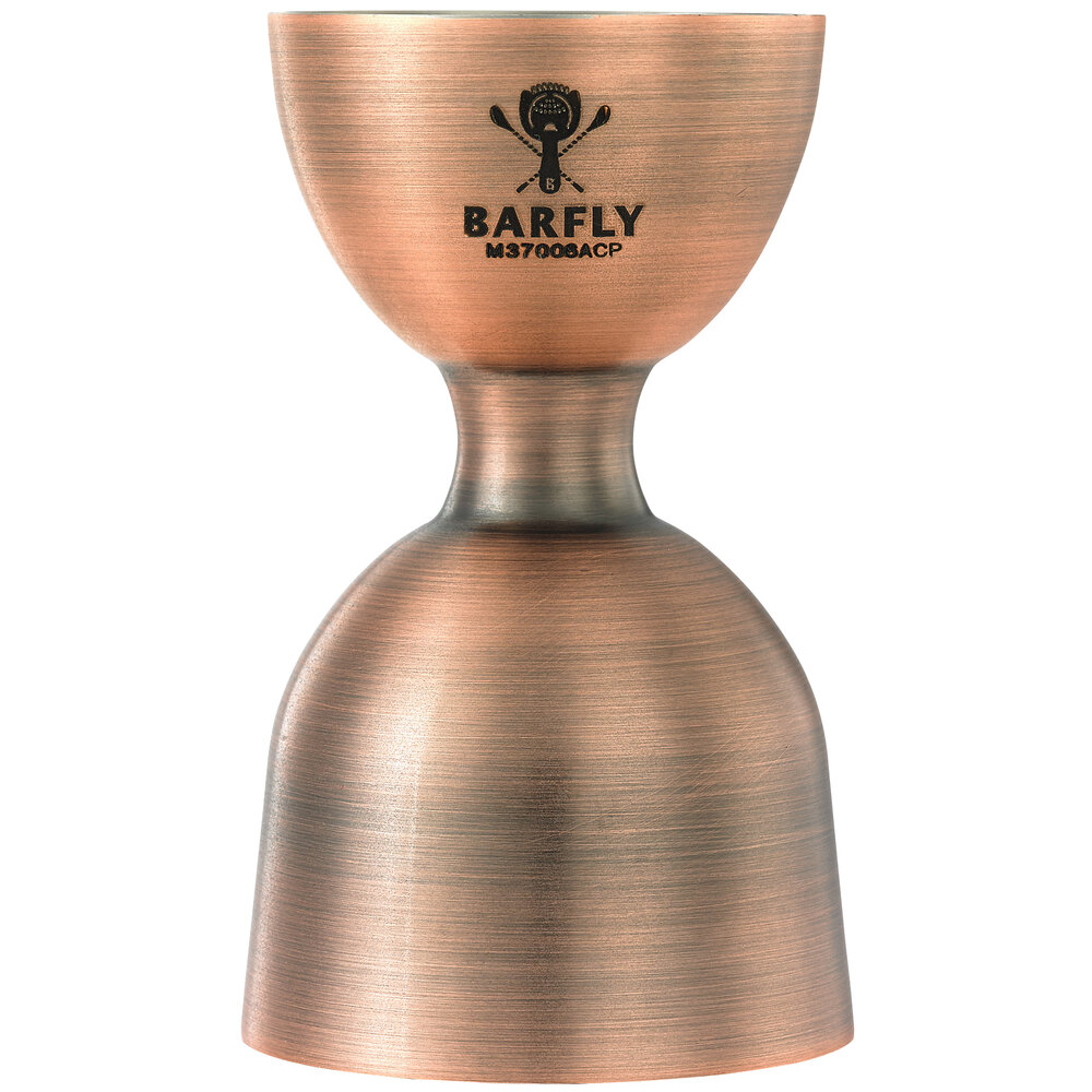 Barfly® M37006ACP 1 oz. & 2 oz. Antique Copper Heavy-Duty Straight Rim ...