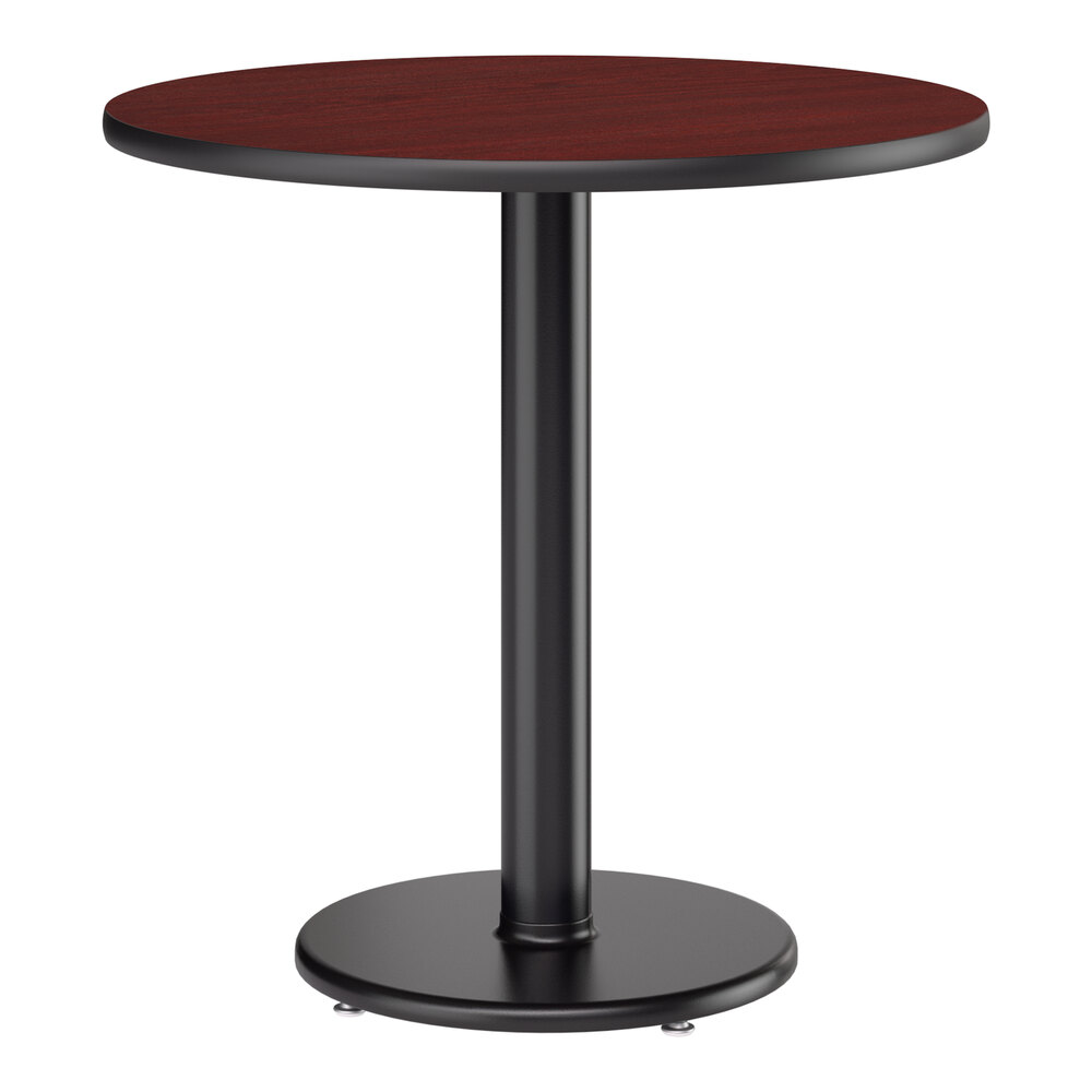 Lancaster Table & Seating 30" Round Reversible Cherry / Black Table ...