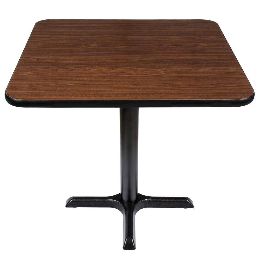 Lancaster Table & Seating 30" x 30" Reversible Walnut / Oak Table ...