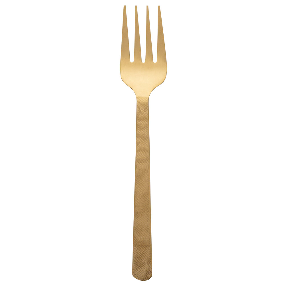 American Metalcraft GVHF 13" Hammered Gold Vintage Cold Meat Fork