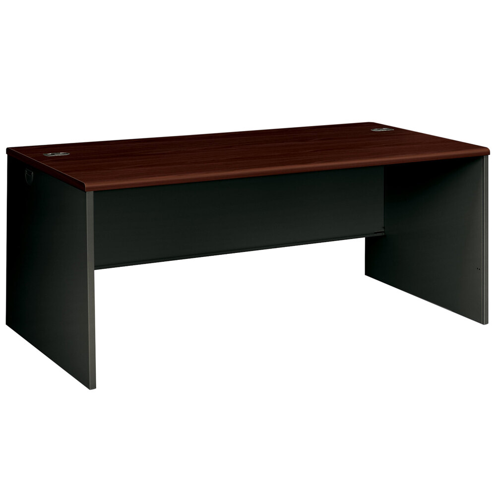 HON 38934NS 38000 Series 72" x 36" x 29 1/2" Mahogany / Charcoal ...
