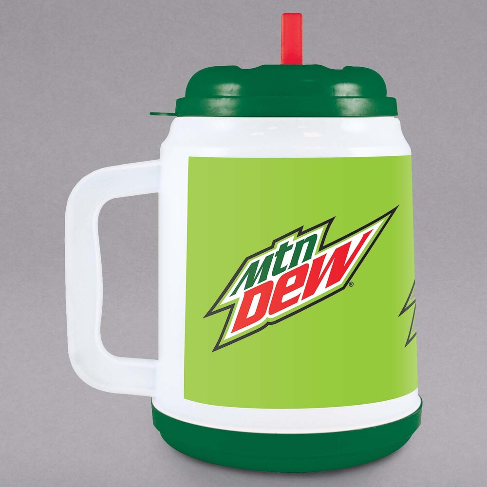 32 oz. Mountain Dew™ Mini Tanker with Straw and Lid - 24/Case