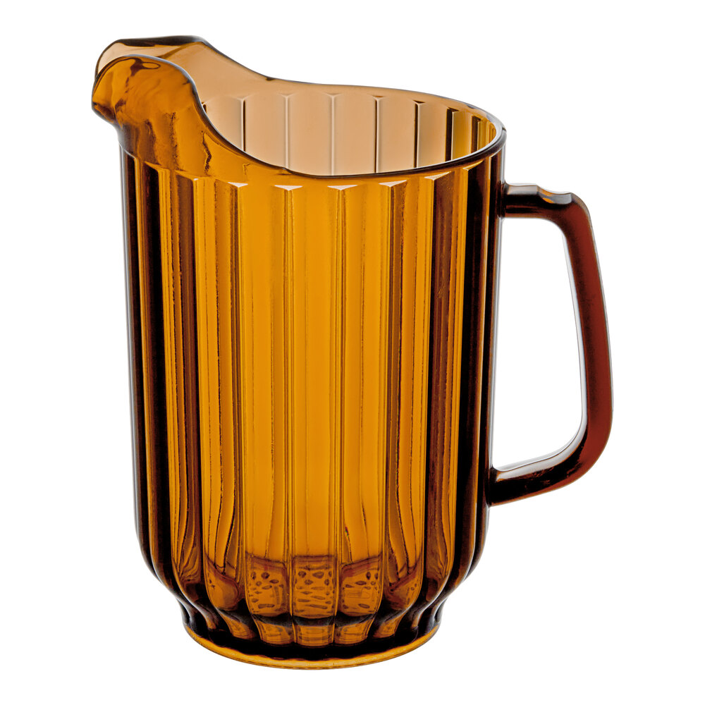Cambro P600CW153 Camwear 60 oz. Amber Plastic Pitcher