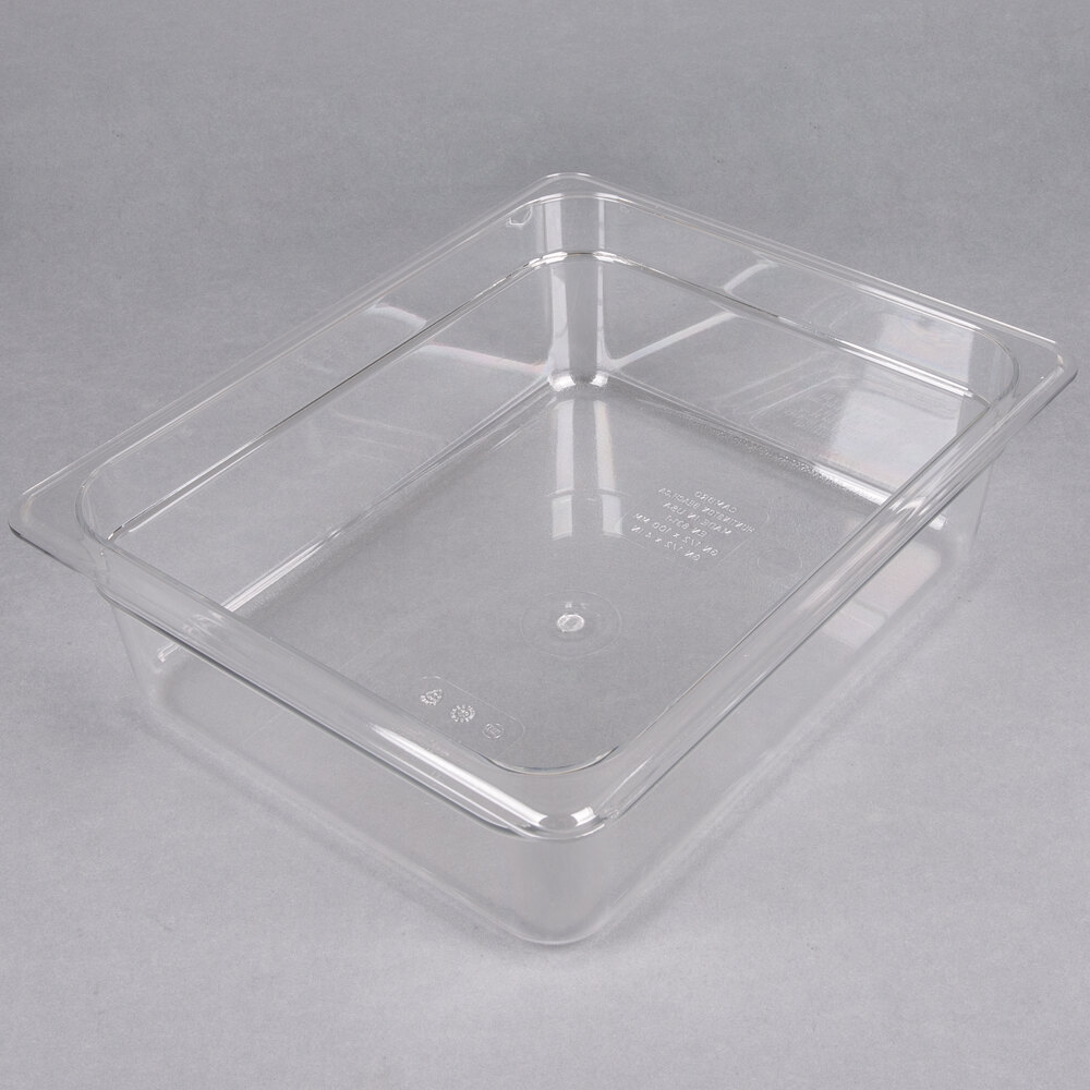 Cambro 24CW135 Camwear 1/2 Size Clear Polycarbonate Food Pan - 4" Deep