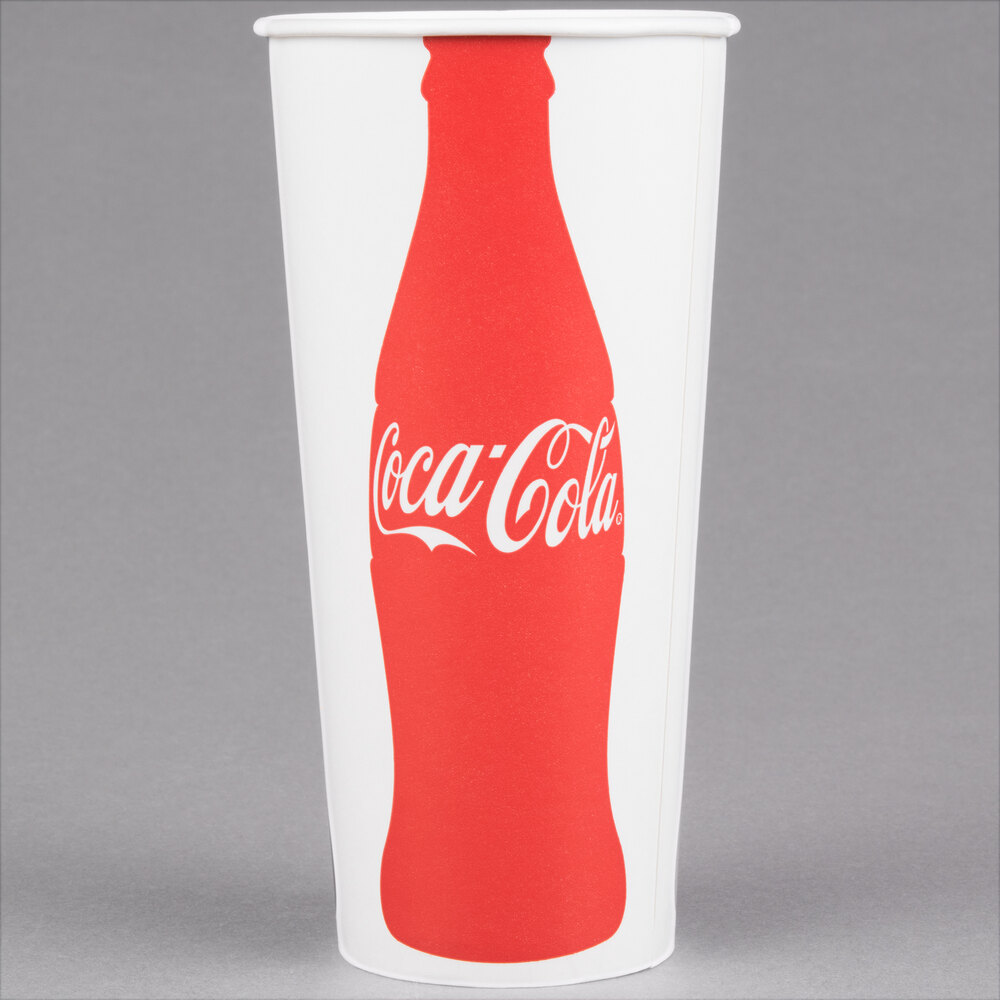 Solo RP4TCB-K1038 Coke® 22-24 oz. Poly Paper Cold Cup - 1000/Case