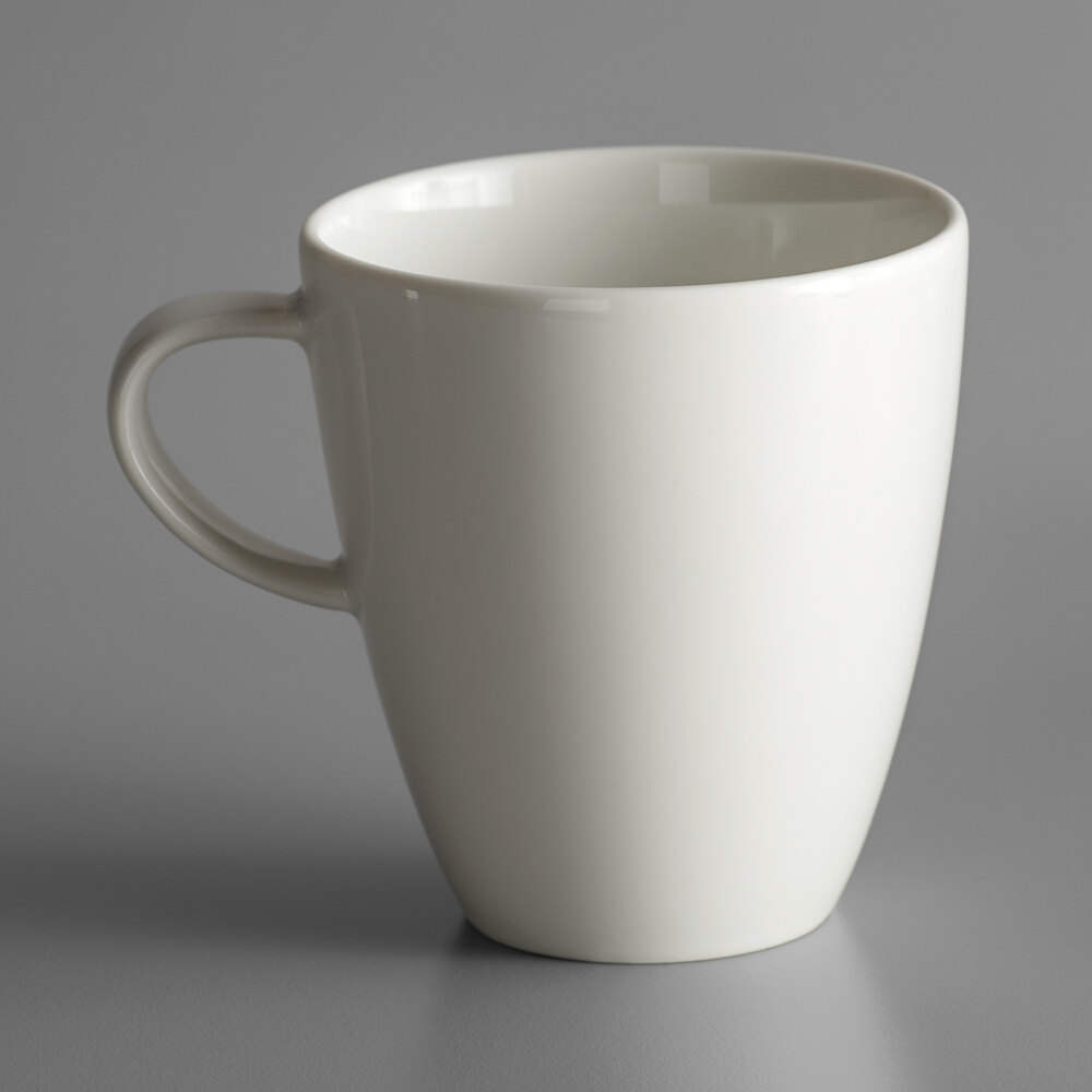 Schonwald 9385274 WellCome 8 oz. Cream Porcelain Organic Tall Cup with ...