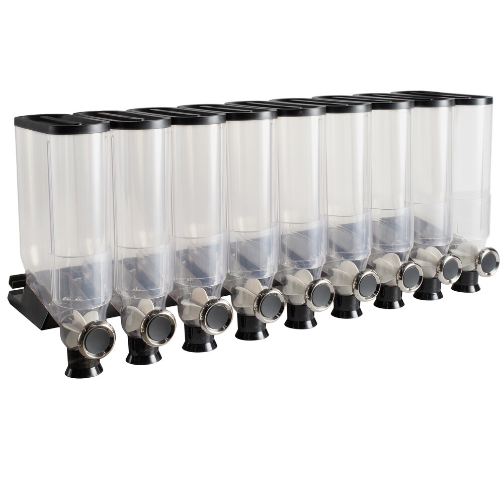 Rosseto 13.3 Liter, 9 Canister Snack/Cereal Dispensers w/Shelf Mount ...