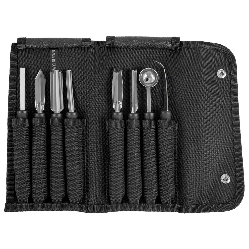 Mercer Culinary M15990 Garde Manger 9-Piece Deluxe Garnish Kit with Case
