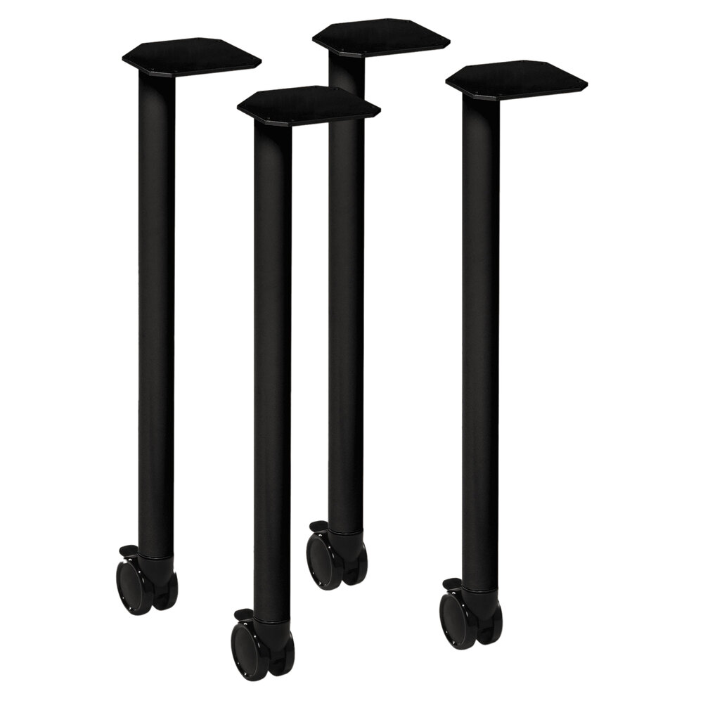 HON MBPOSTCP Huddle Series 1 3/4" x 1 3/4" x 28 3/8" Black Base Post ...