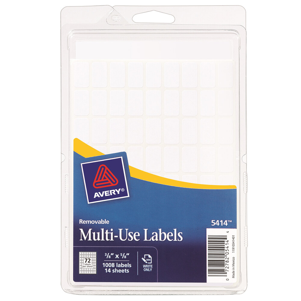 Avery 05414 3 8 X 5 8 White Rectangle Removable Multi Use Labels avery-05414-3-8-x-5-8-white-rectangle-removable-multi-use-labels