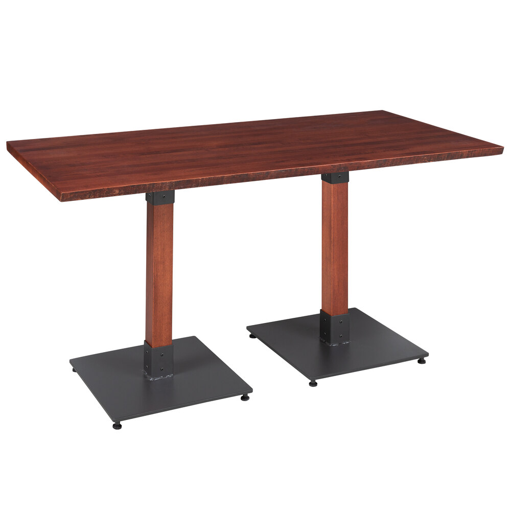 Lancaster Table & Seating 30" x 60" Solid Wood Live Edge Table Top with ...