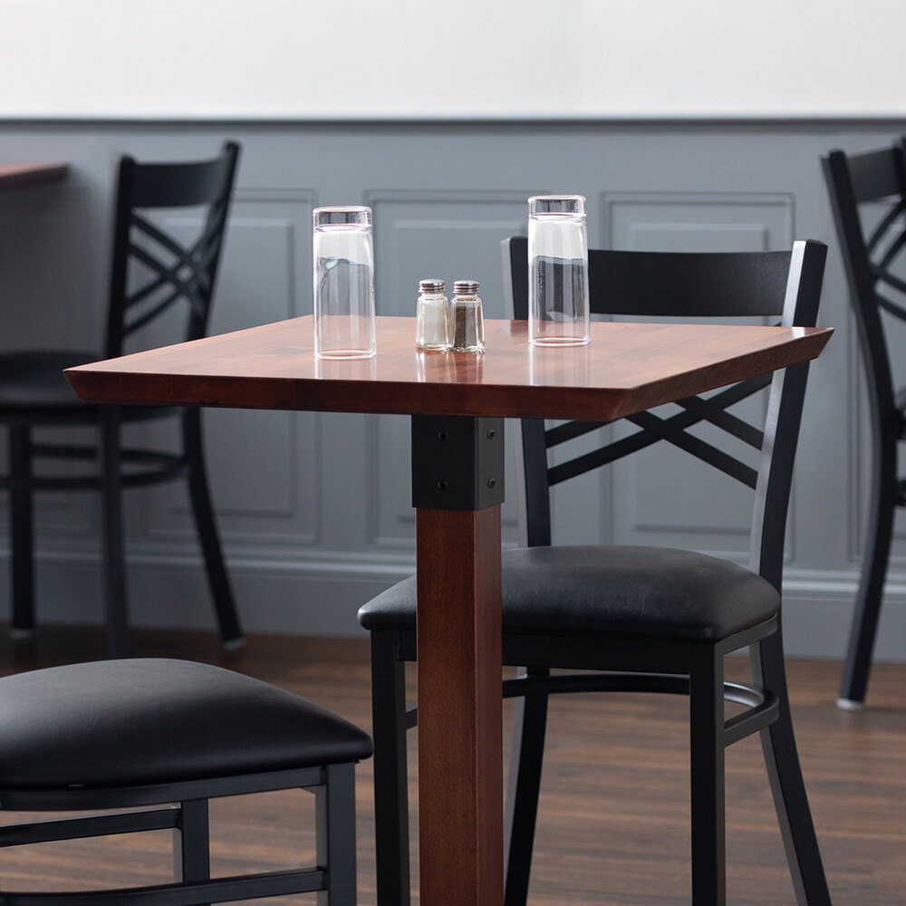 Lancaster Table & Seating 24" x 24" Solid Wood Live Edge Table Top with ...