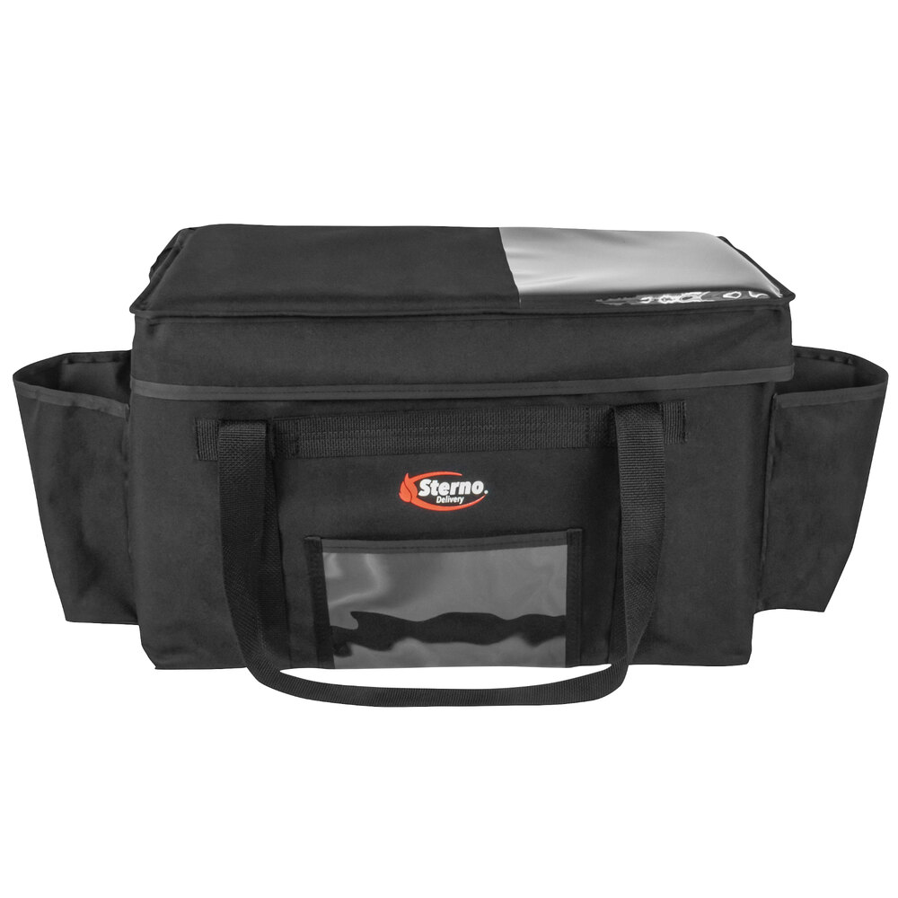 Sterno 70531 Delivery Deluxe Space Saver Black XL Insulated Food ...