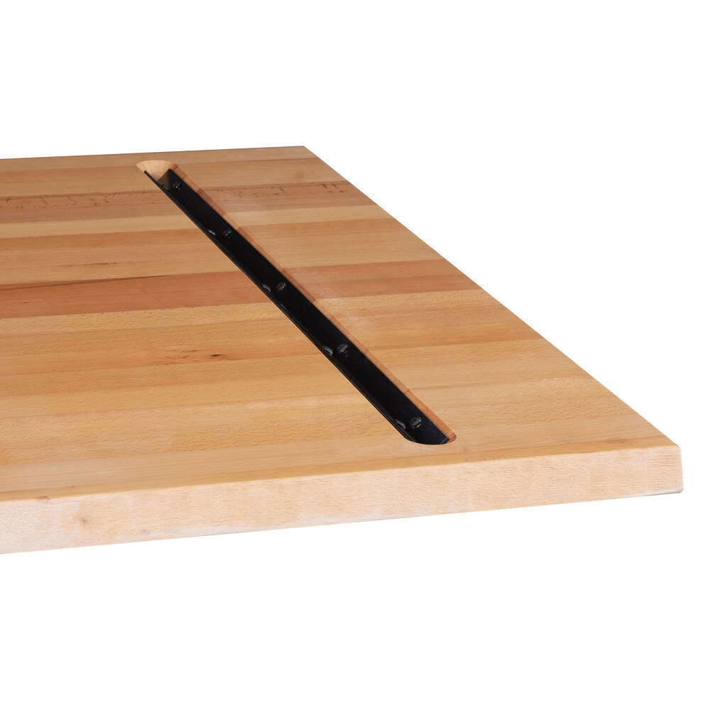 Lancaster Table & Seating Industrial 36" x 36" Solid Wood Live Edge ...