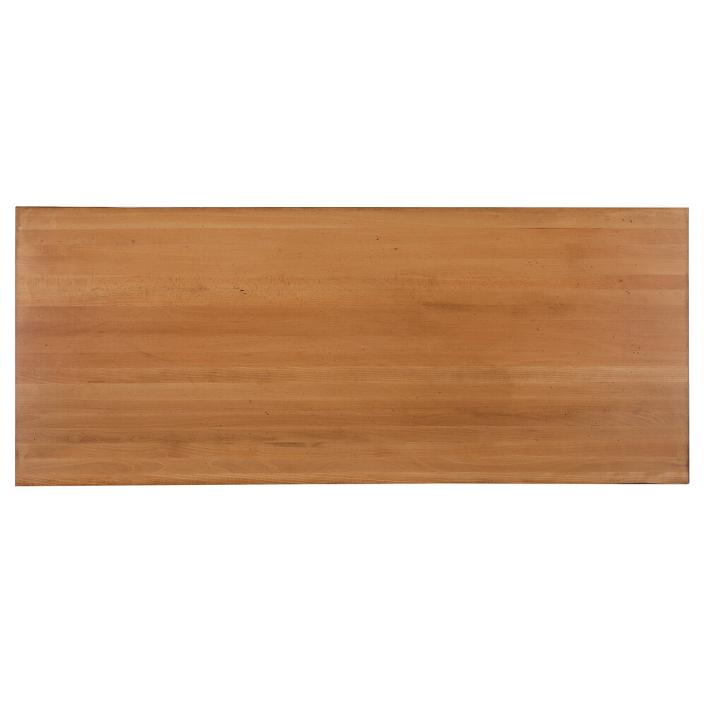 Lancaster Table & Seating 30" x 72" Solid Wood Live Edge Table Top with ...