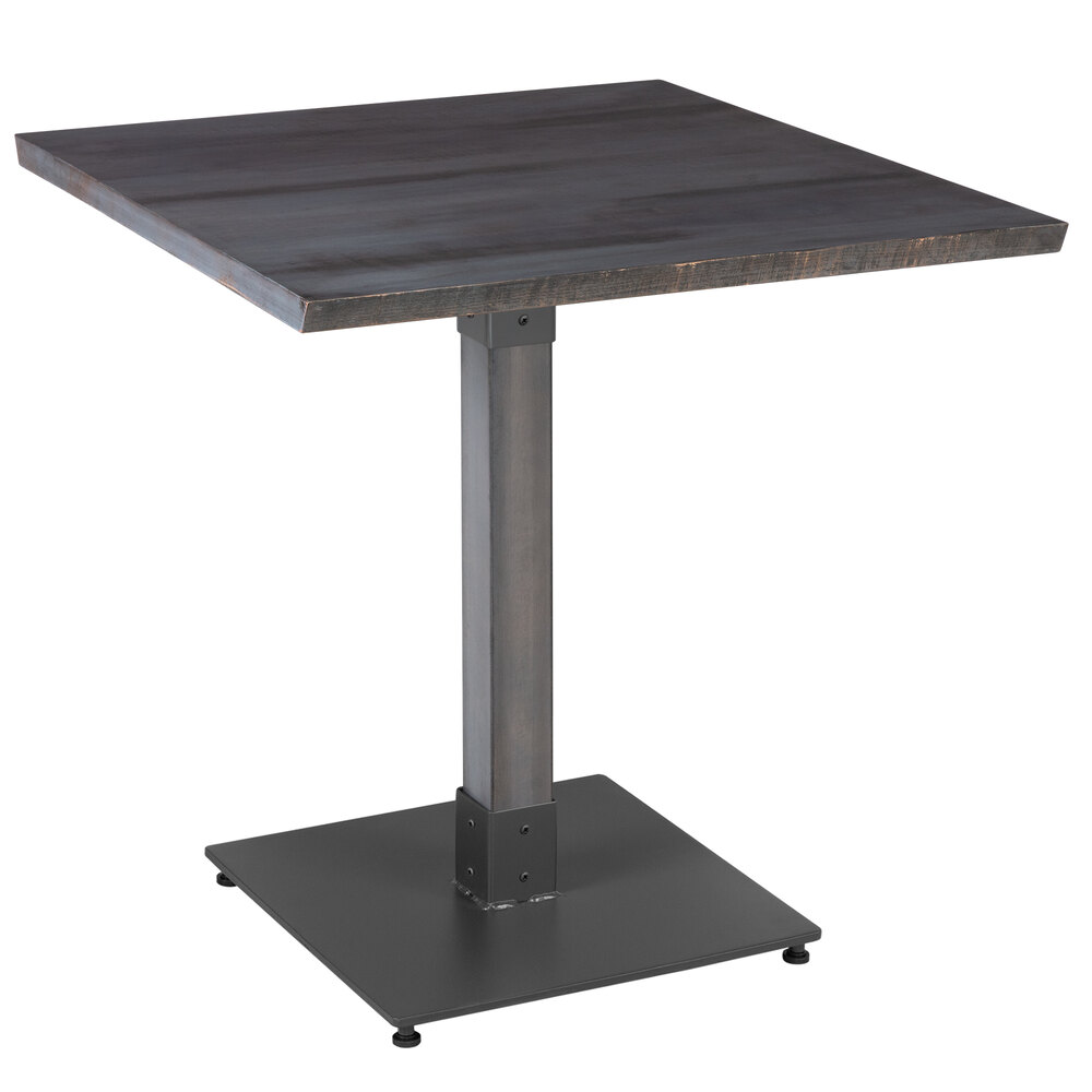 Lancaster Table & Seating Industrial 30" x 30" Solid Wood Live Edge ...