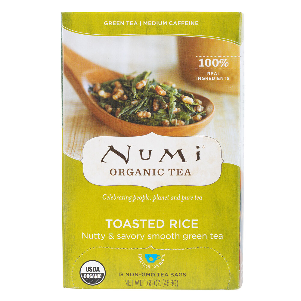 Numi Toasted Rice Tea | Numi Organic Toasted Rice Tea Bags - 18/Box
