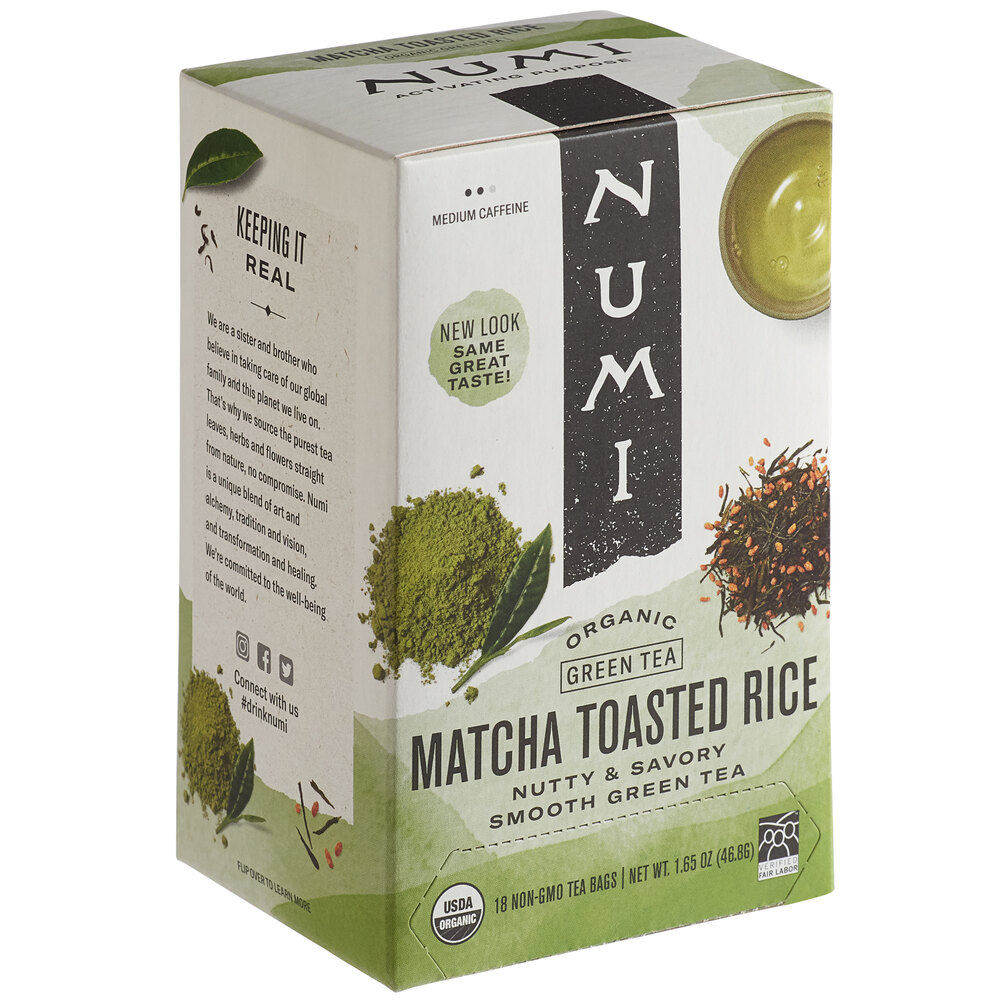 Numi Toasted Rice Tea | Numi Organic Toasted Rice Tea Bags - 18/Box