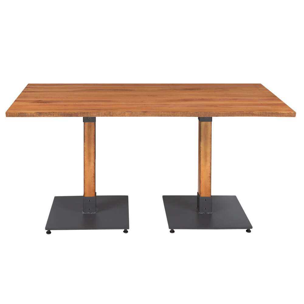 Lancaster Table & Seating 30" x 60" Solid Wood Live Edge Dining Height ...
