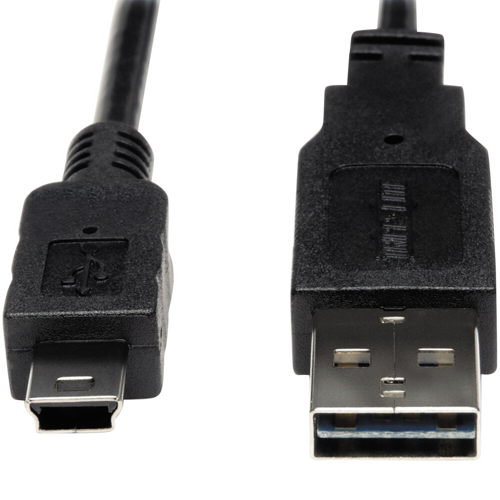 Tripp Lite UR030-006 6' Black USB 2.0 Reversible A to 5-Pin Mini B ...