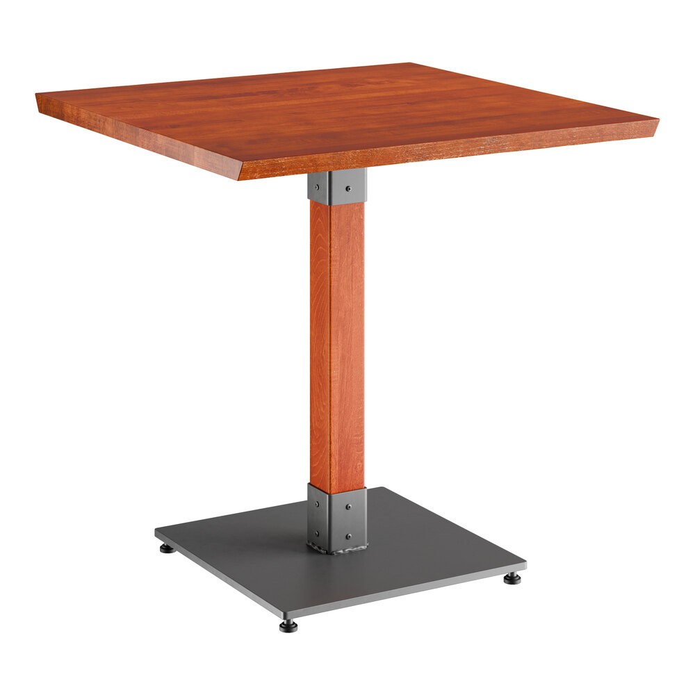 Lancaster Table & Seating Industrial 30" x 30" Solid Wood Live Edge ...