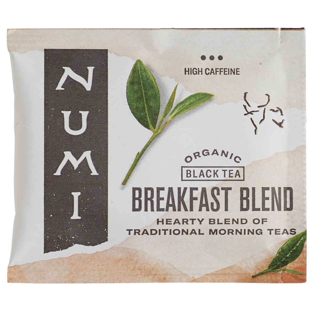 Numi Organic Breakfast Blend Tea Bags - 100/Case