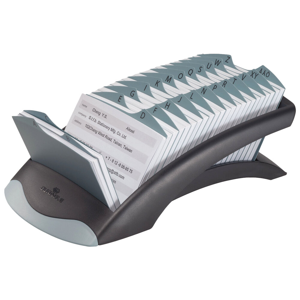 Durable 241201 TELINDEX Graphite / Black 500 Card Address Card File for ...