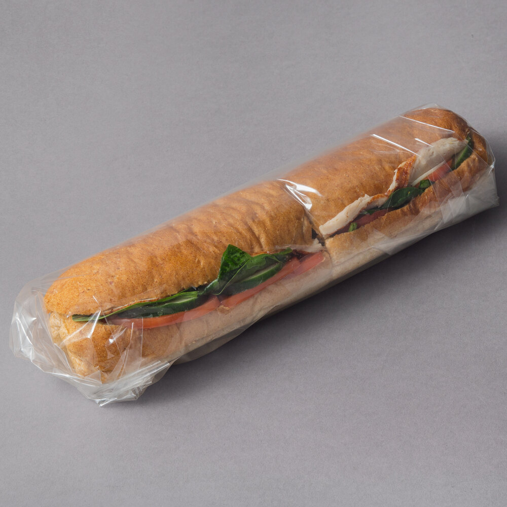 LK Packaging 18" x 18" BOPP Clear Deli Sandwich Wrap - 1,000/Case