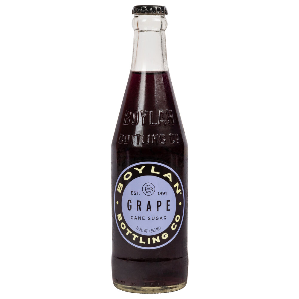 Boylan Bottling Co. Grape Soda 12 fl. oz. - 24/Case