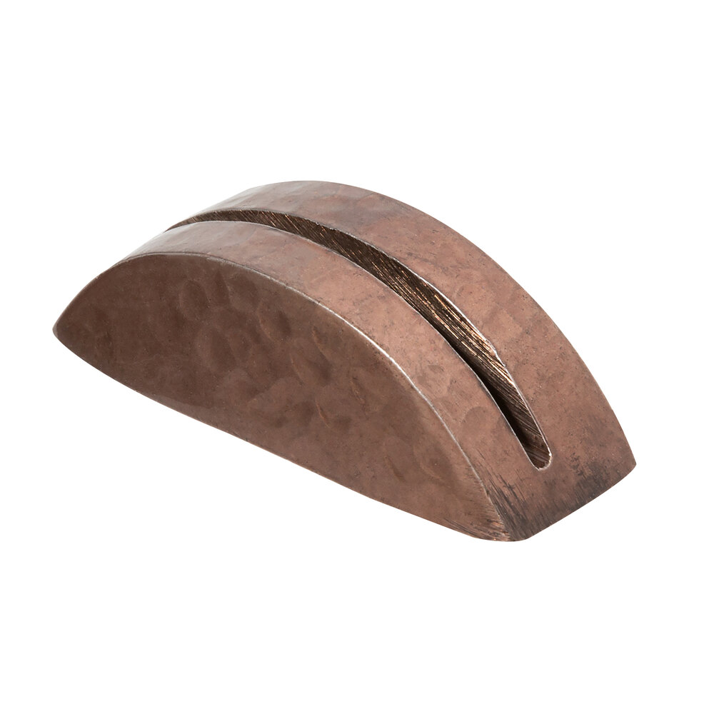 American Metalcraft Half Moon Hammered Copper Card Holder