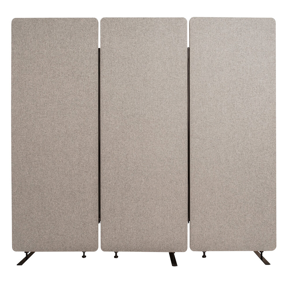 Luxor RCLM7266ZMG RECLAIM Misty Gray Room Divider Set with 3 Panels ...