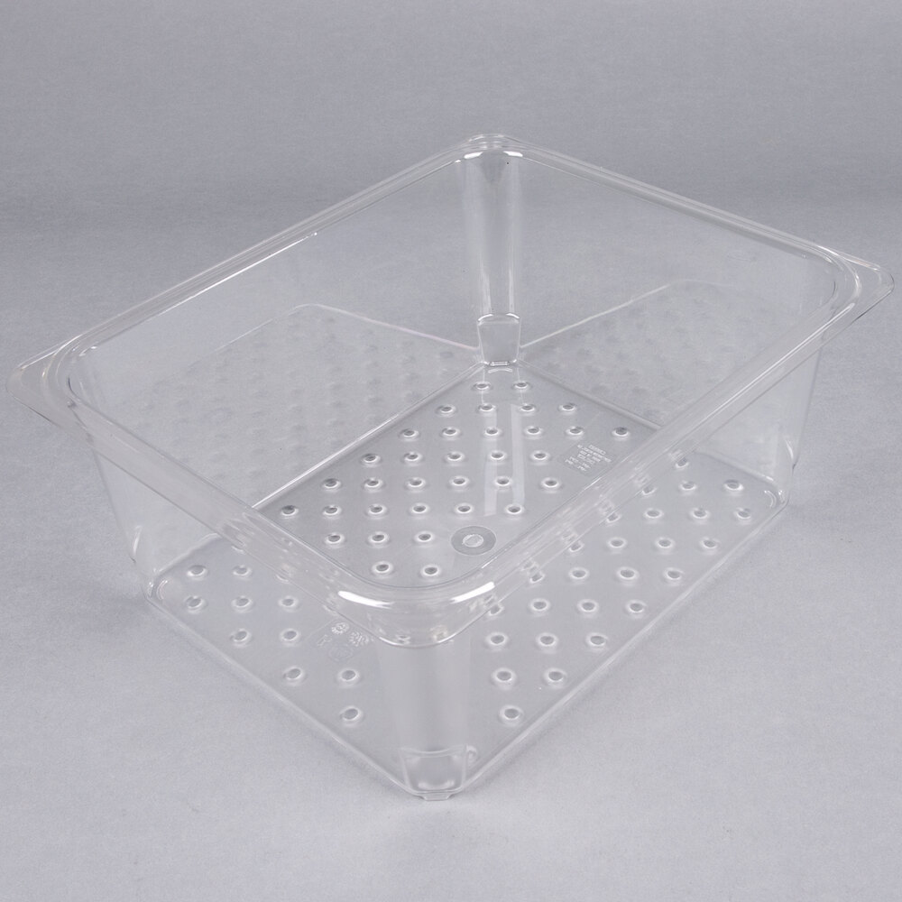 Cambro 25CLRCW135 Camwear 1/2 Size Clear Polycarbonate Colander Pan - 5 ...