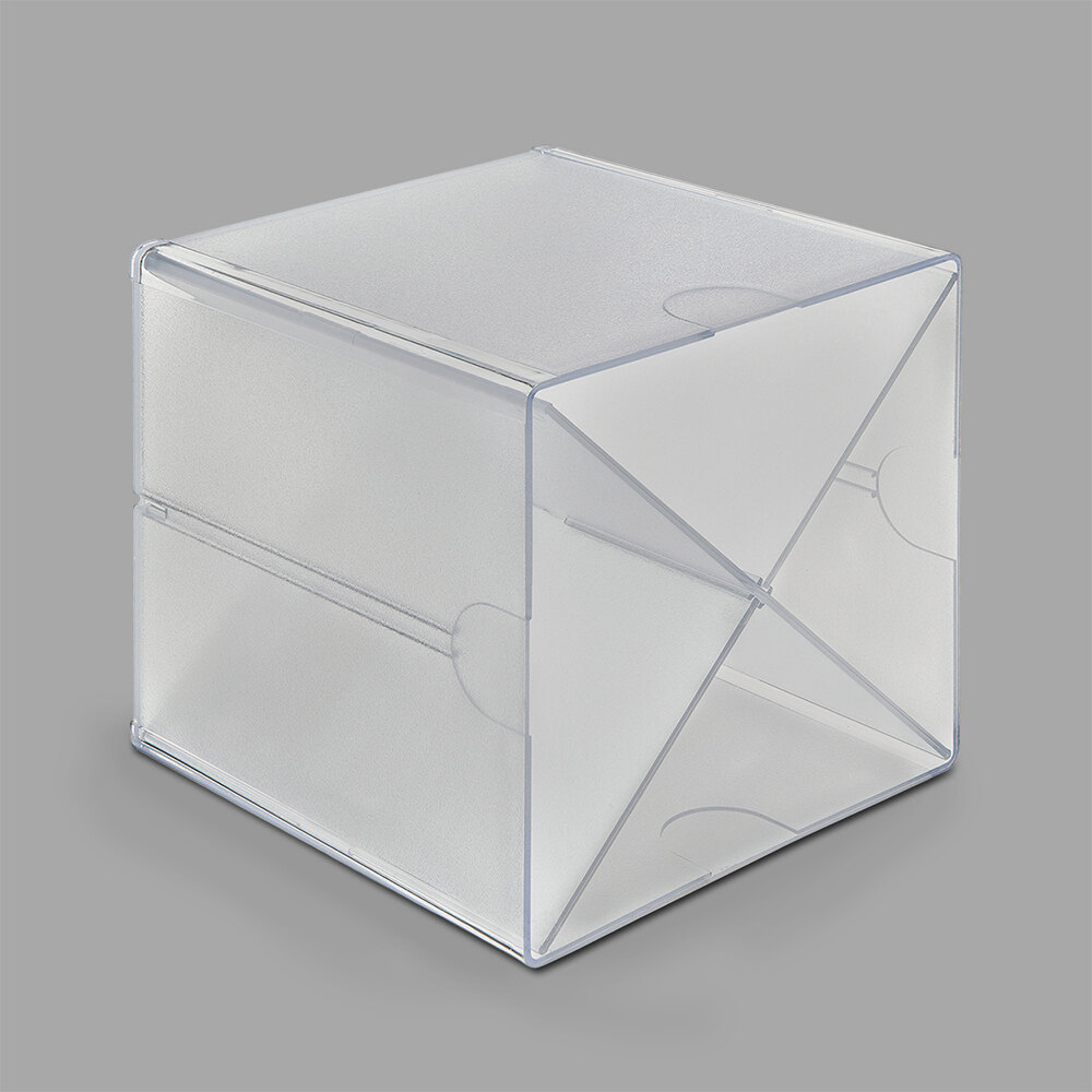 Deflecto 350201 6" Clear Stackable X-Divider Organizer Cube