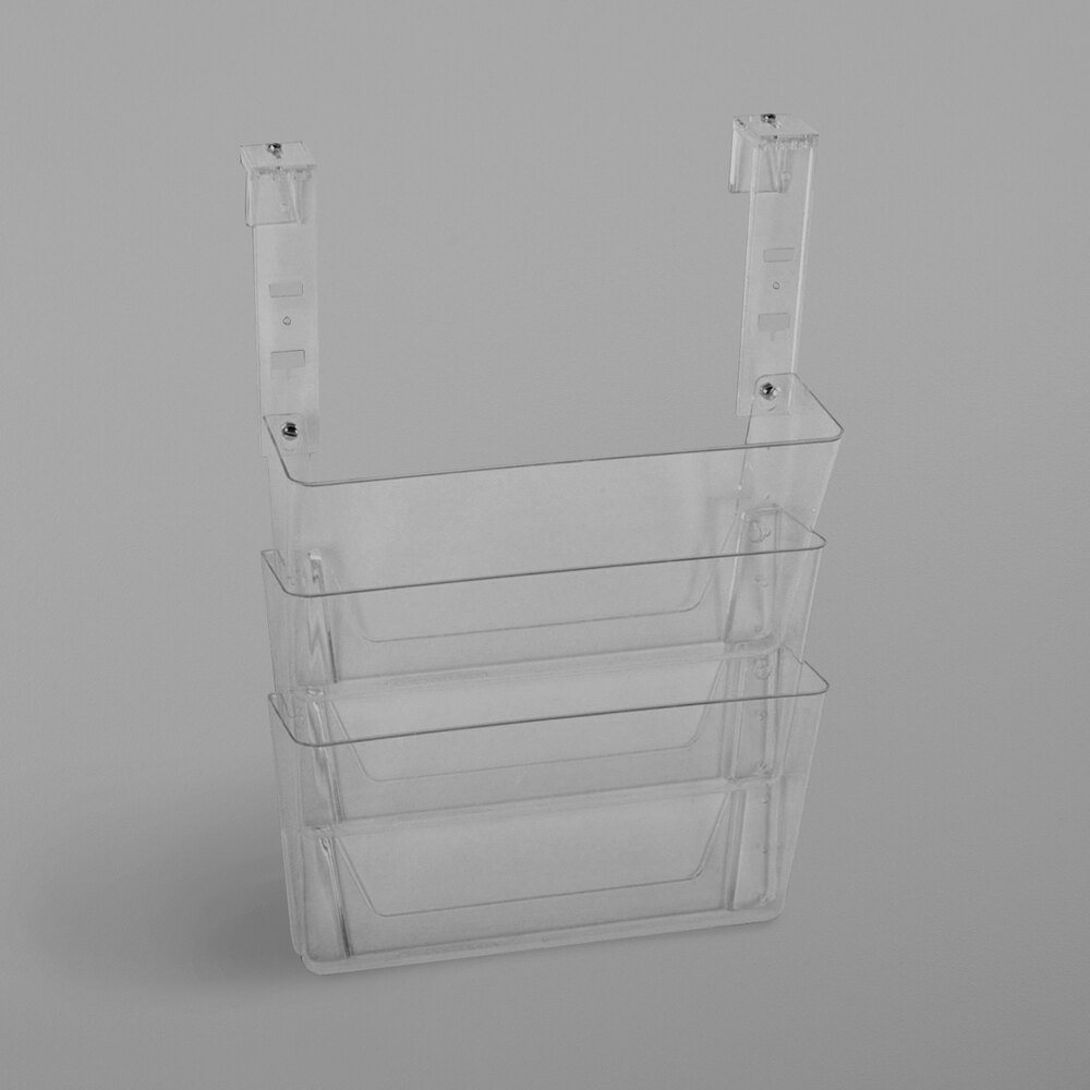 Deflecto 73501RT DocuPocket 13" x 4" x 20" Clear 3-Pocket File Set for ...