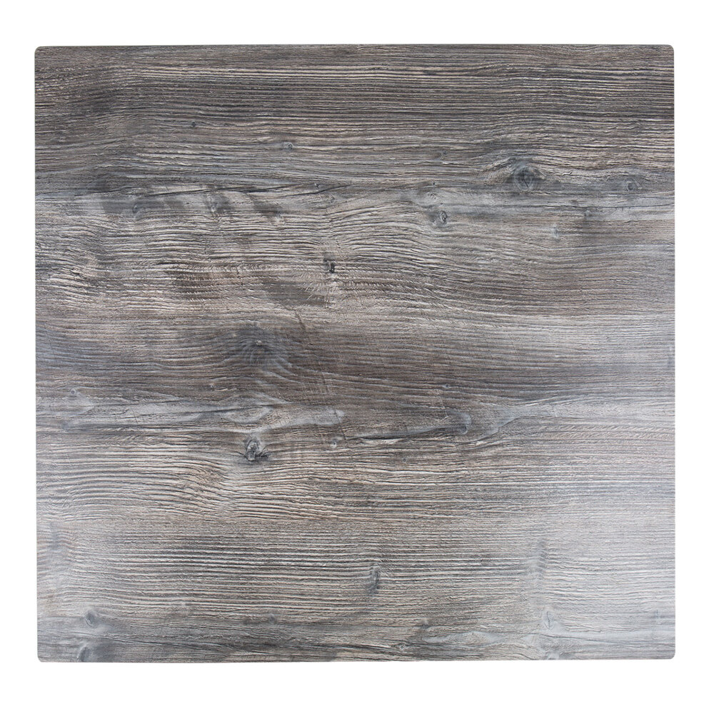 BFM Seating Tribeca 32" x 32" Square Driftwood Composite Laminate ...