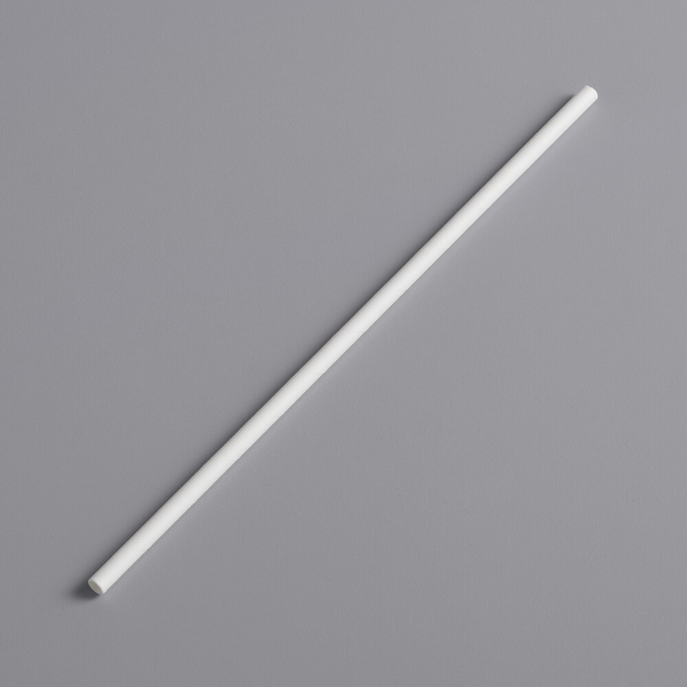 EcoChoice 10" White Jumbo Unwrapped Paper Straw - 4,800/Case