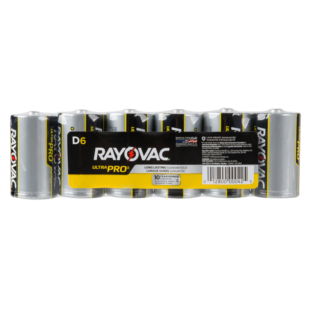 Rayovac ALD-6J Ultra Pro Industrial D Alkaline Batteries - 6/Pack