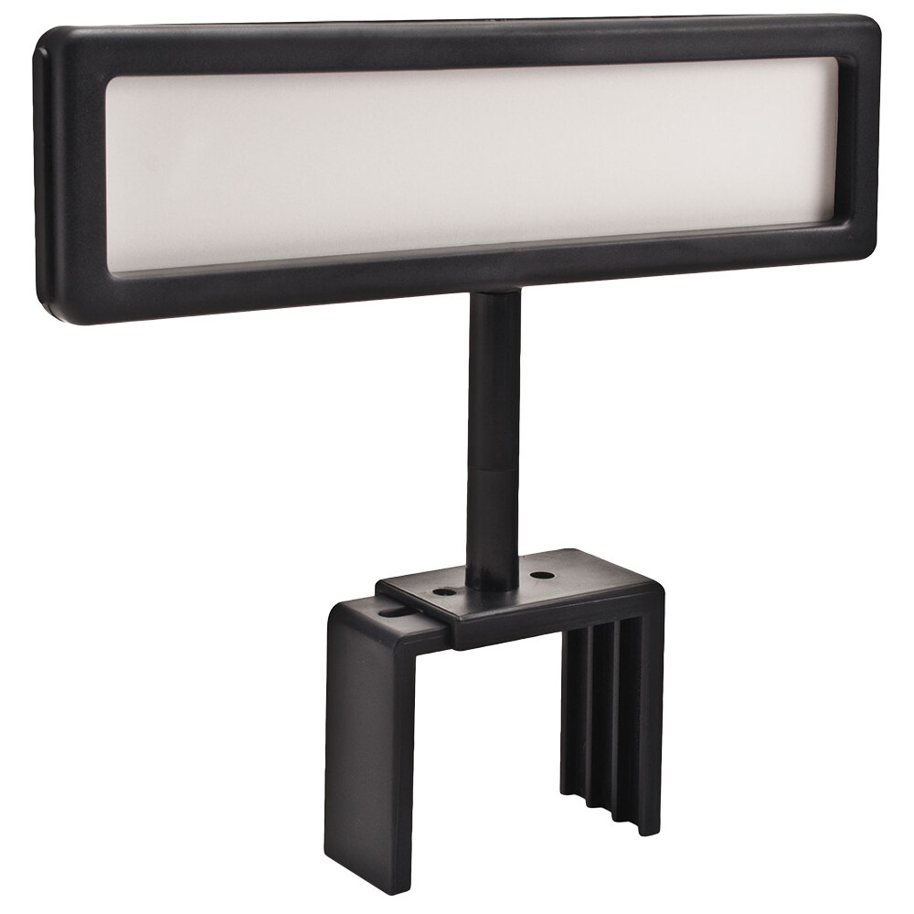 People Pointer 75334 9" x 2 1/2" Black Plastic Cubicle Sign