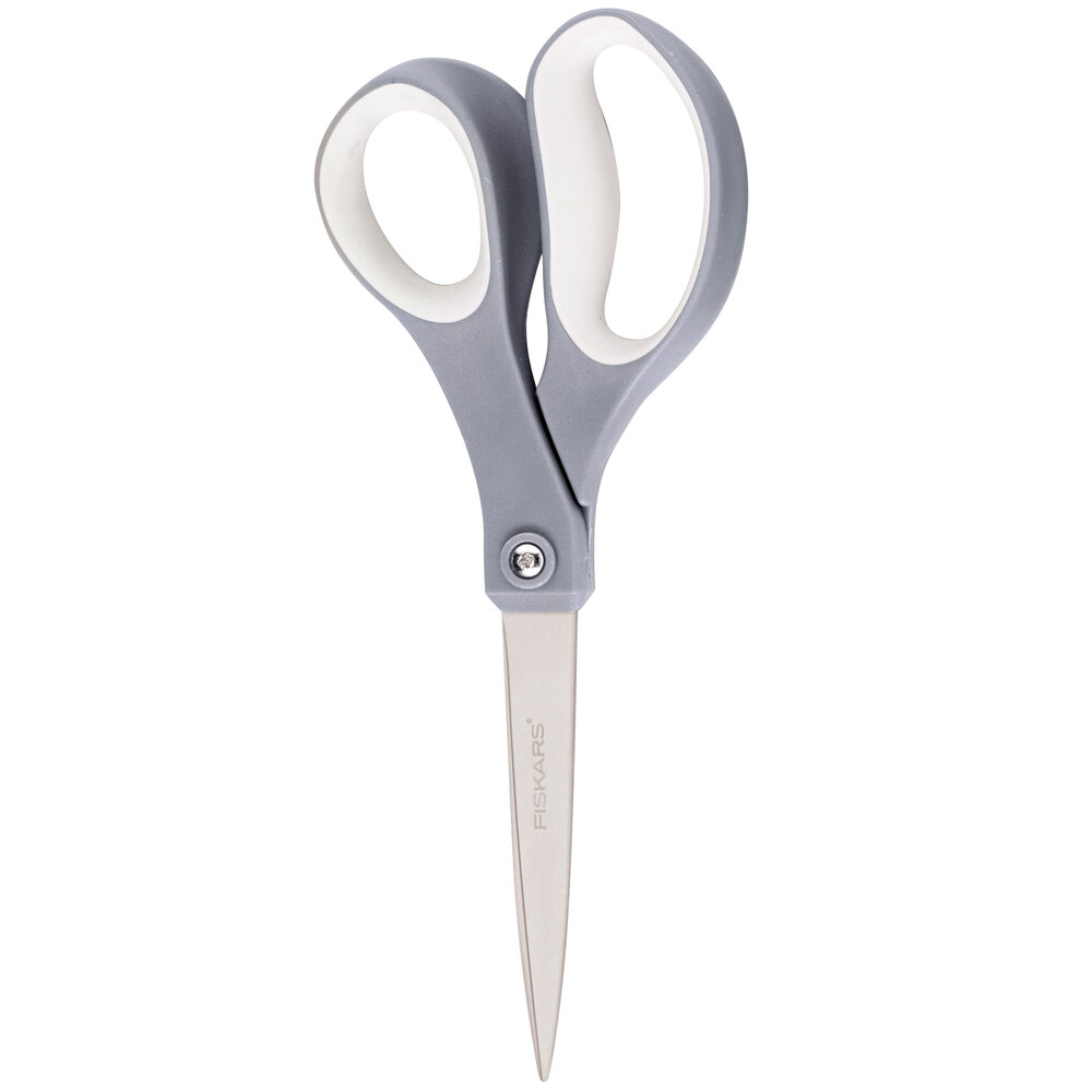 Fiskars 1540901047 8" Titanium Pointed Tip Office Scissors with Blue ...