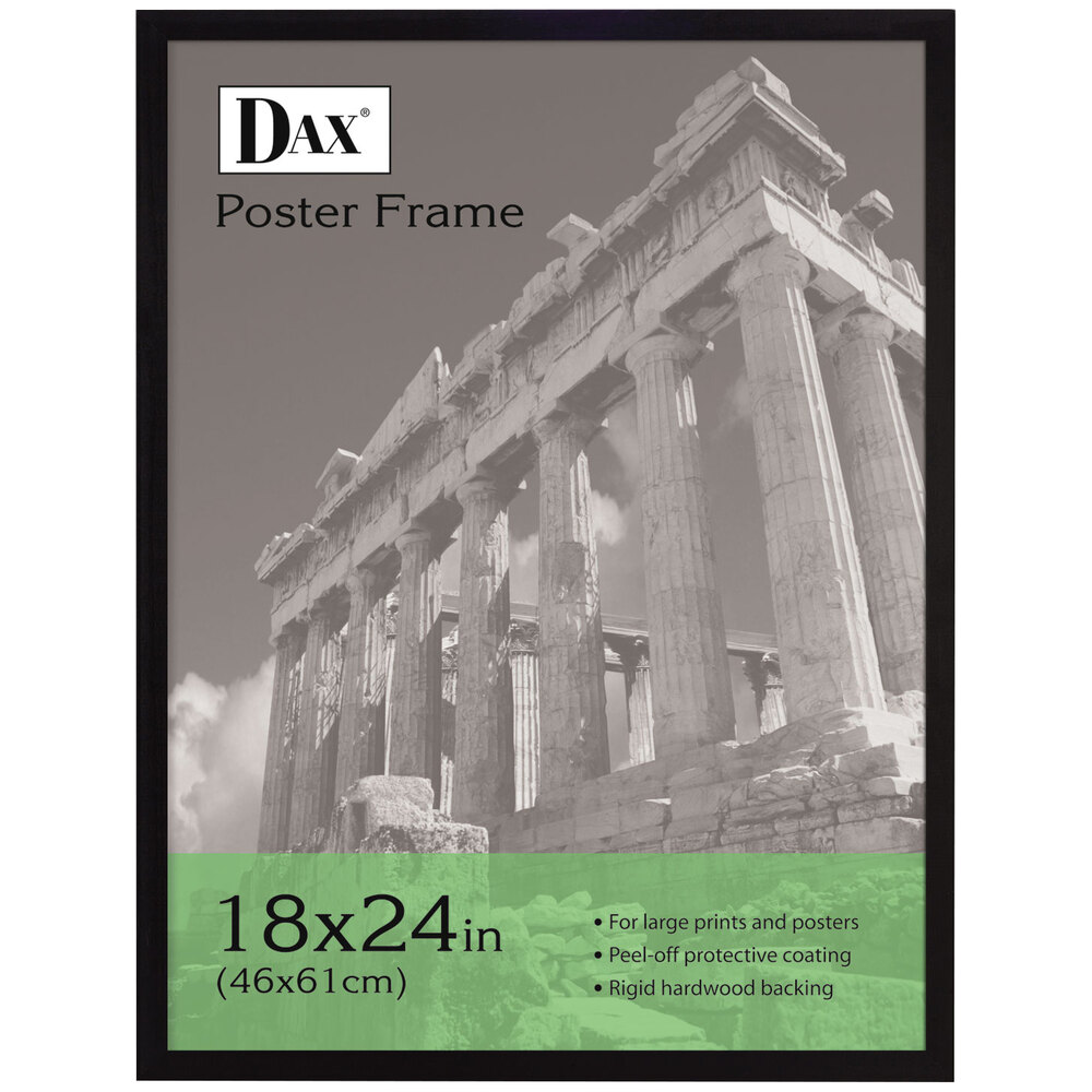 DAX 2860W2X 18" x 24" Black Flat Face Wood Poster Frame
